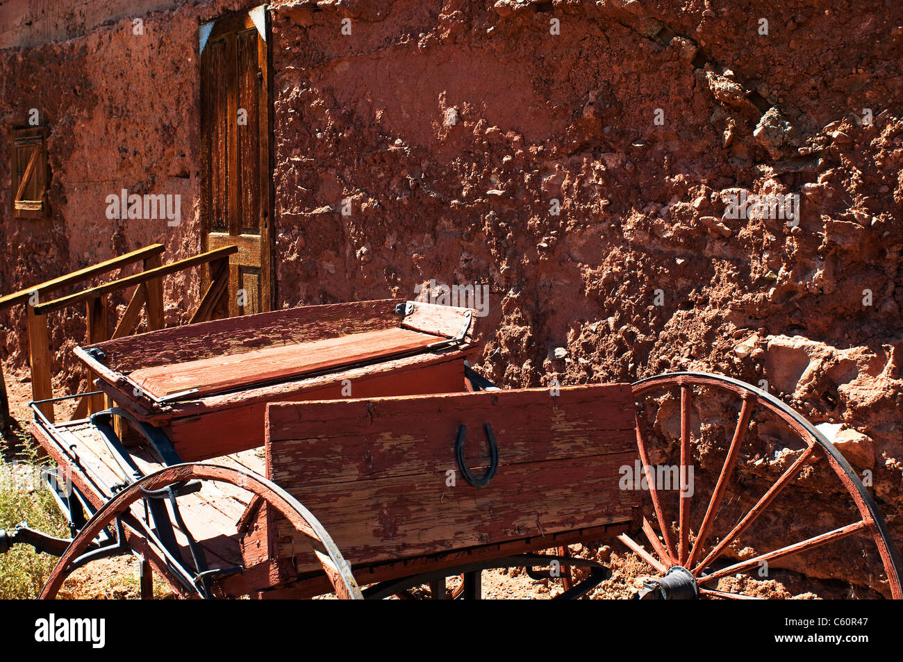 Vintage 1800s wooden wagon hi-res stock photography and images - Alamy