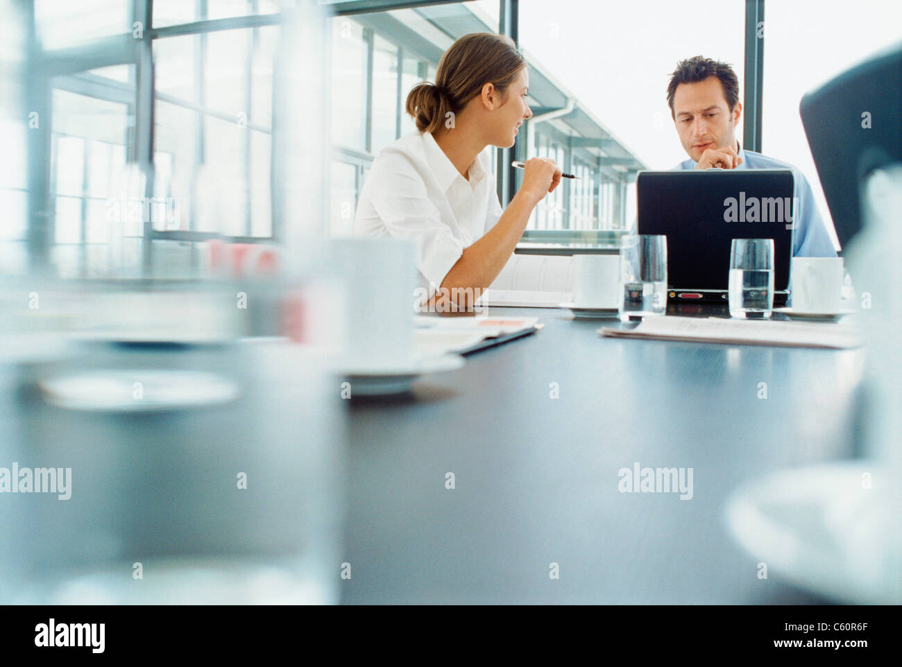 Woman Head Down On Desk Stock Photos & Woman Head Down On Desk Stock ...