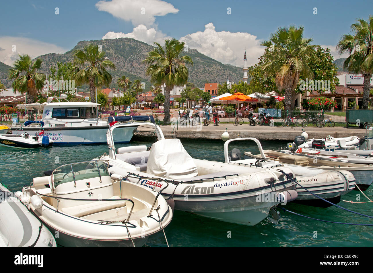 Port Harbor Gocek Marina near Fethiye Turkey Turkish Stock Photo - Alamy