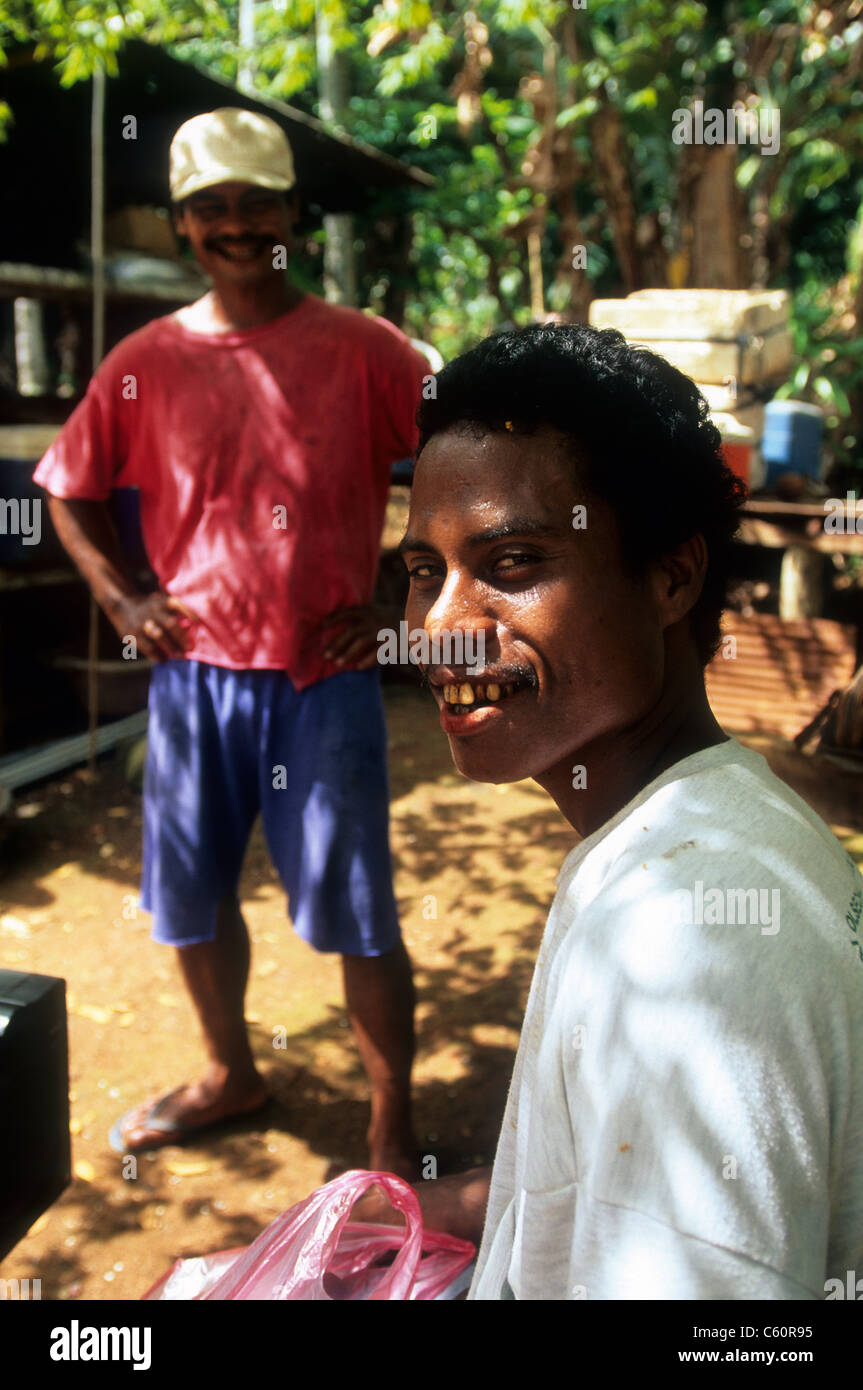 Betel nut chewing, Palau, Micronesia Stock Photo - Alamy