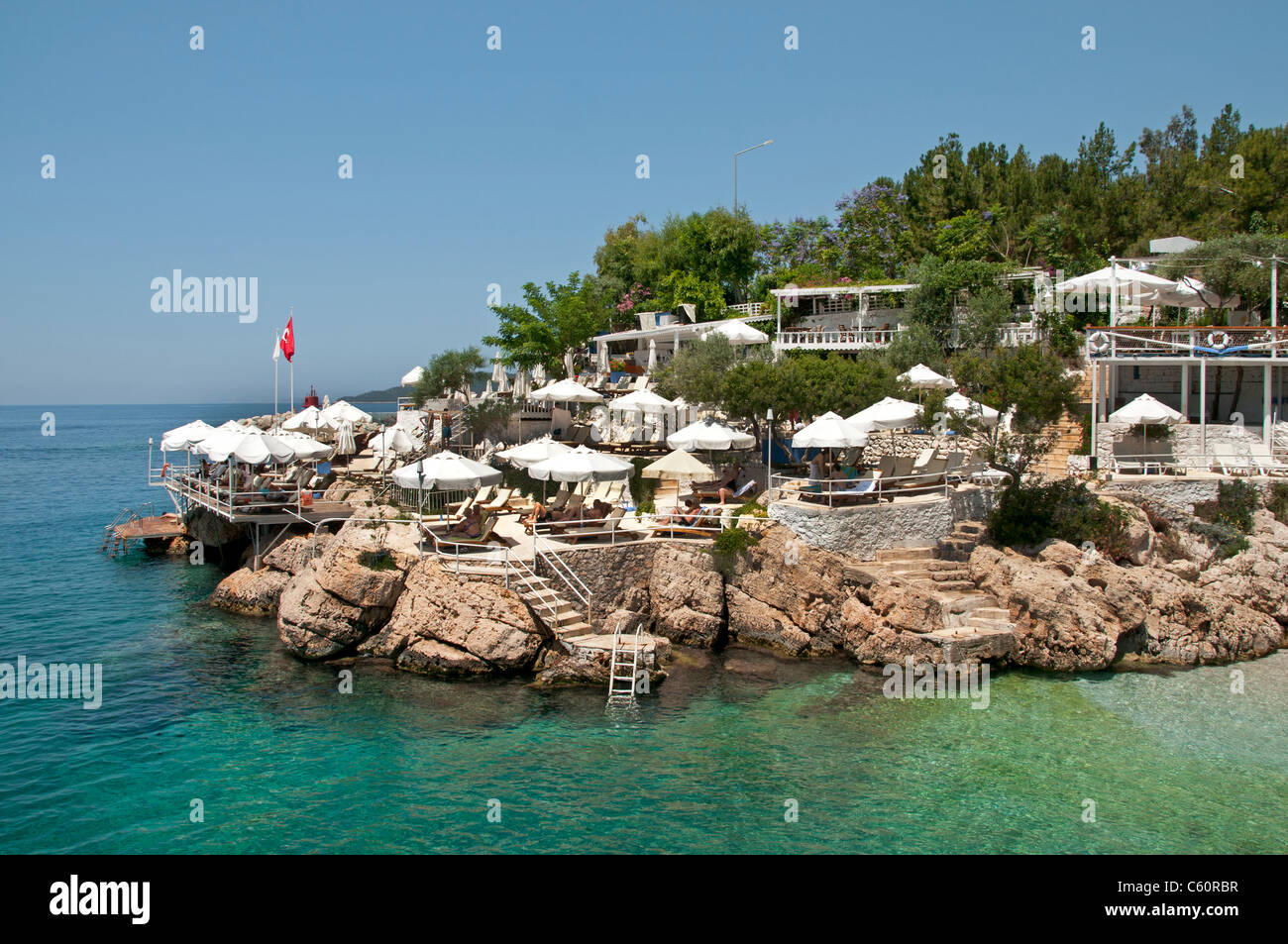 Kas Beach Sea Port Harbor Turkey Turkish Stock Photo - Alamy