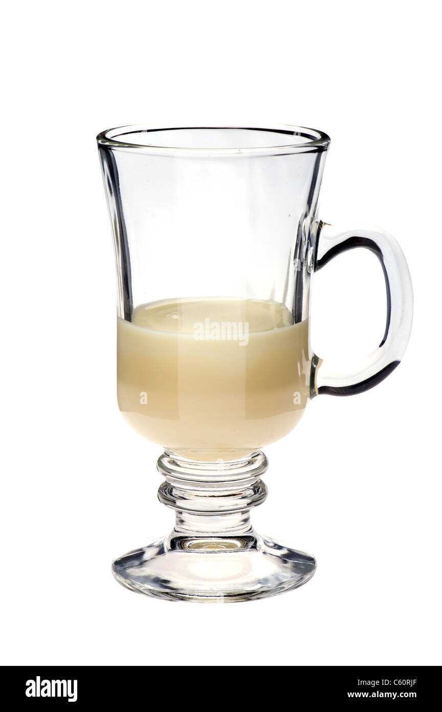 object on white - Irish coffee close up Stock Photo - Alamy