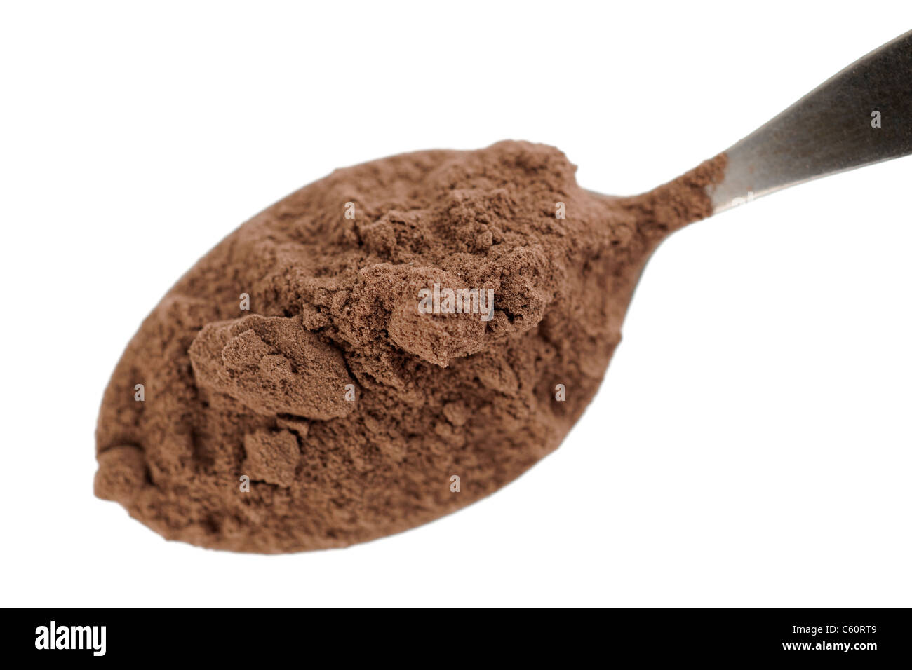 Teaspoonful of instant drinking chocolate powder Stock Photo - Alamy