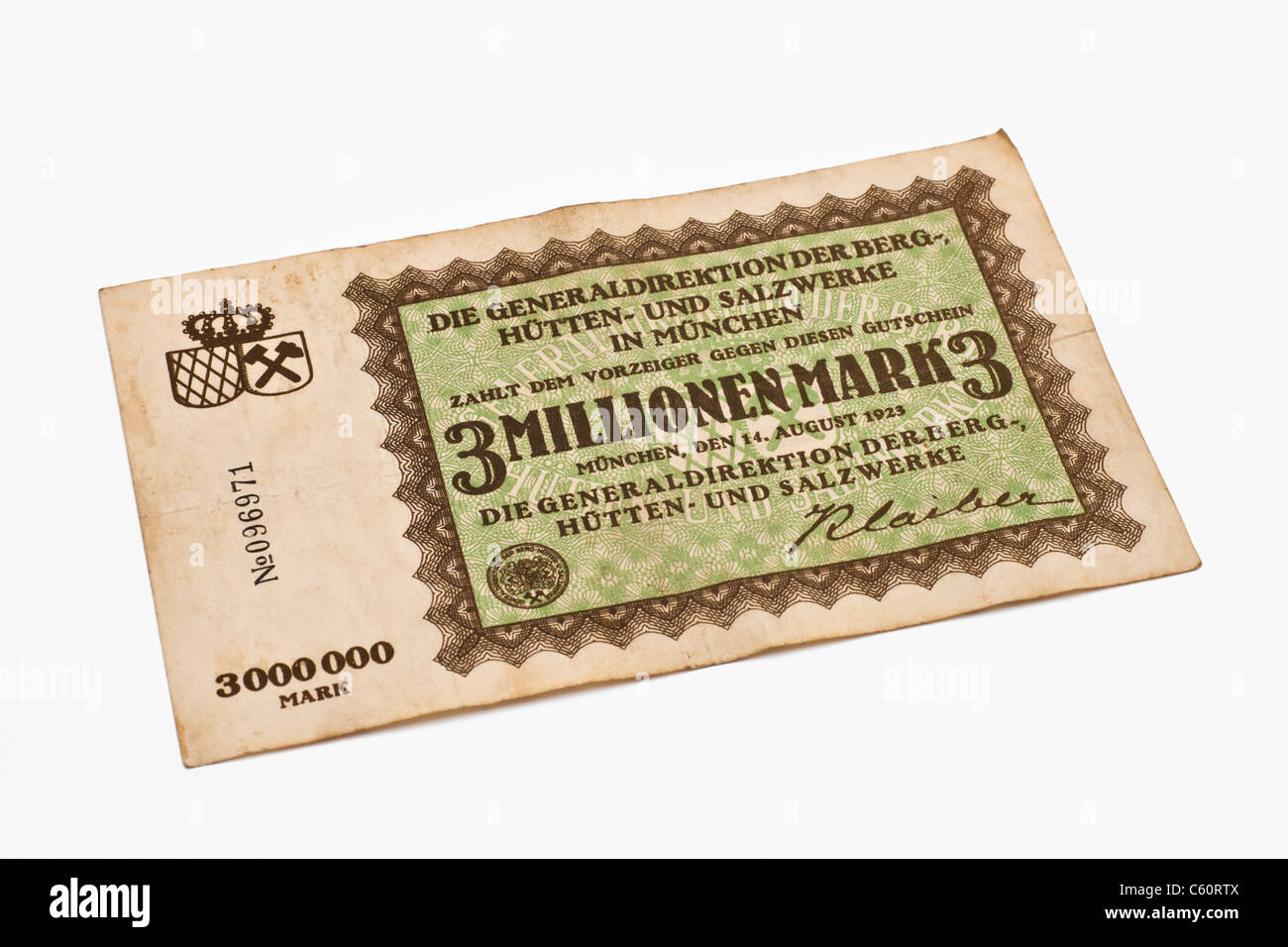 German bill from 1923 three hi-res stock photography and images - Alamy