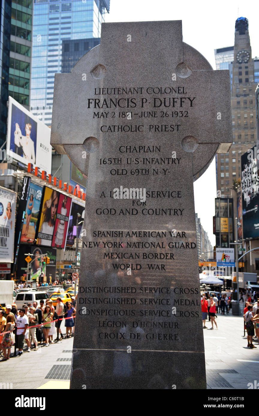 Monument Of Francis Duffy In Times Square New York City Manhattan