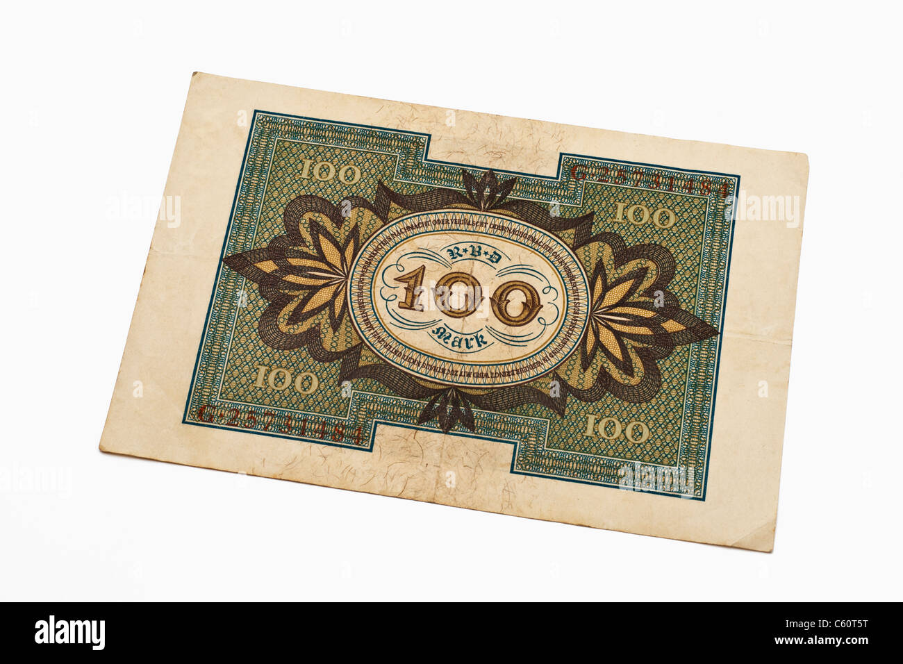 Detail photo of an old German bill of November 1st 1920 about the ...