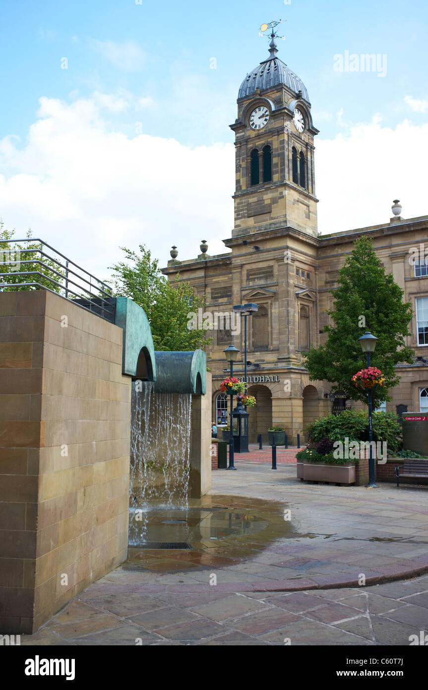 The Market Place Water Feature by William Pye with the Guildhall in the ...