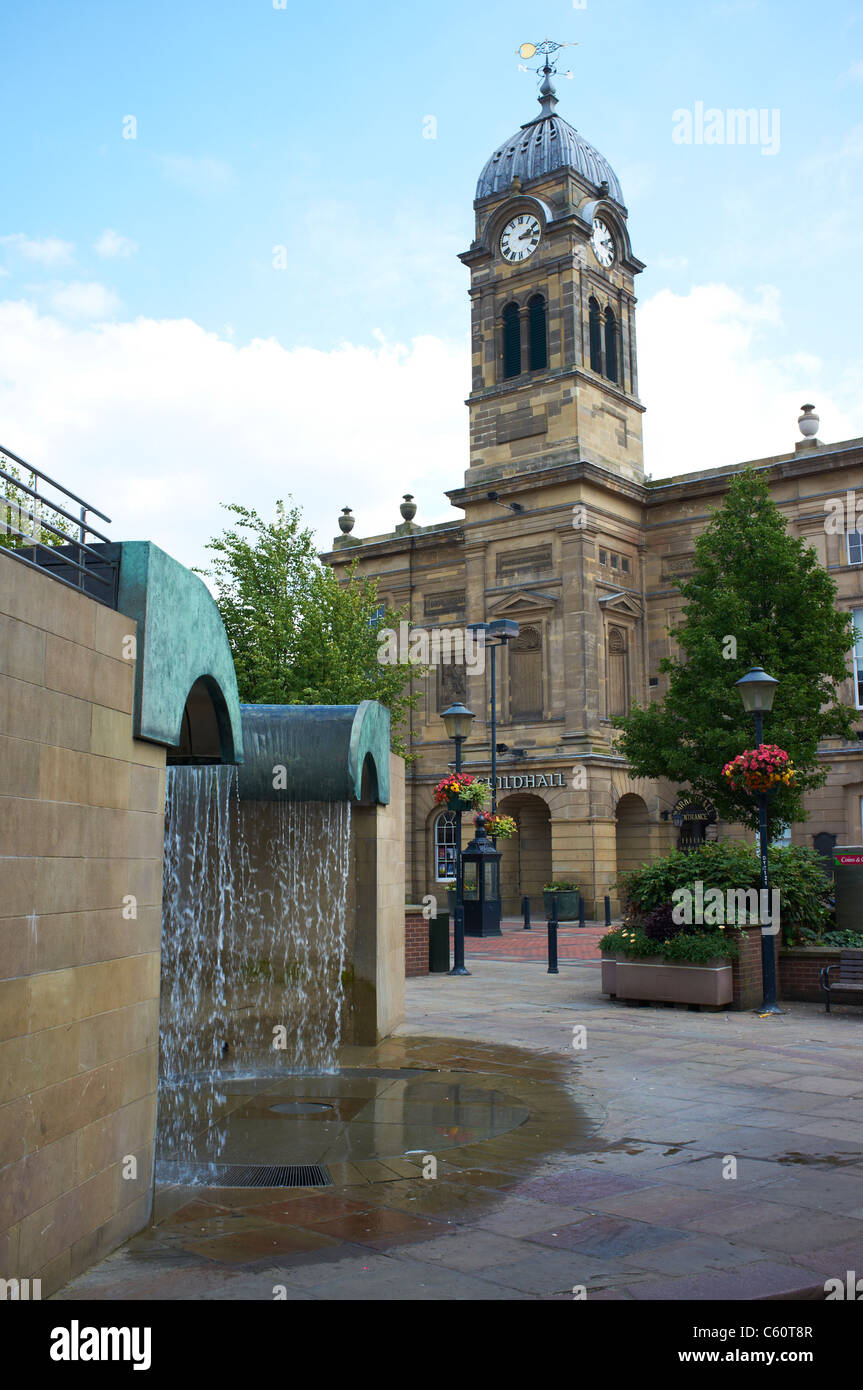 The Market Place Water Feature by William Pye with the Guildhall in the ...