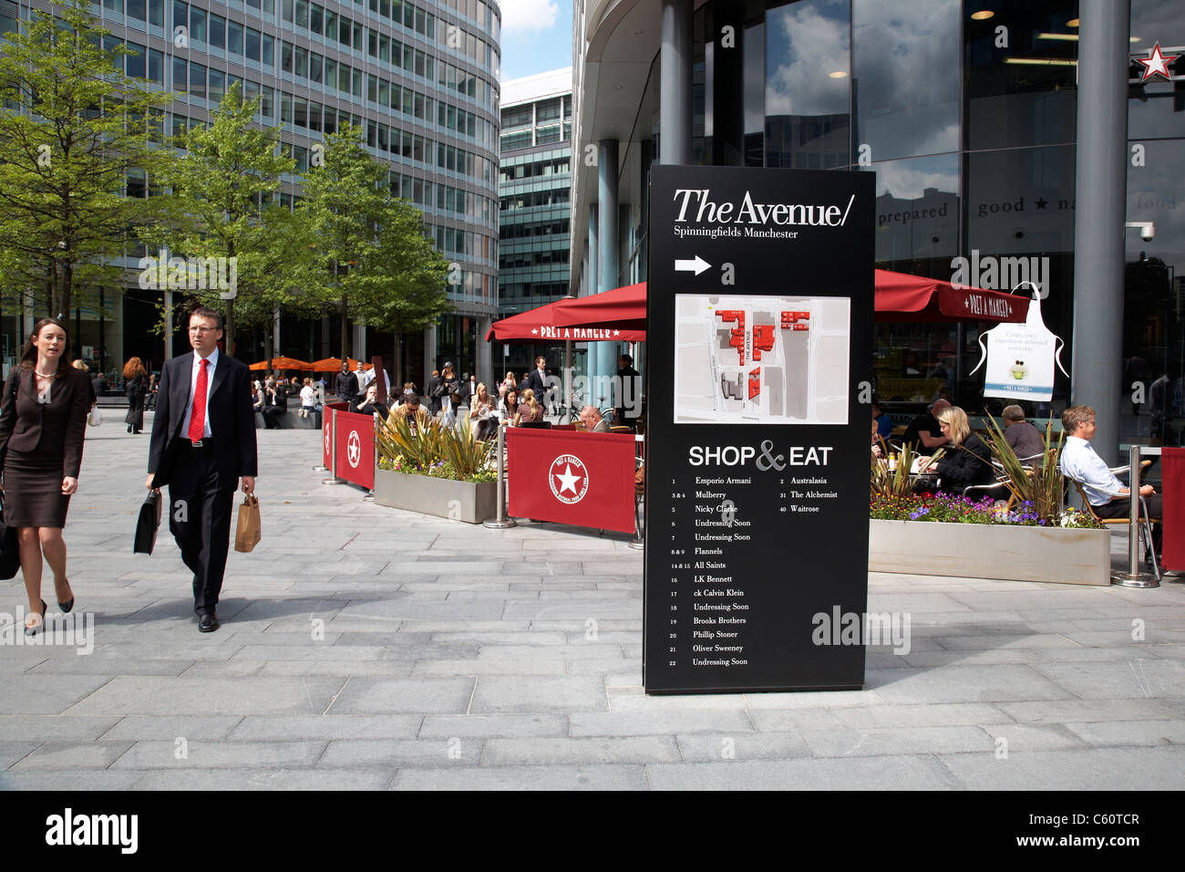 Sign in Hardman Square showing you where you can shop and eat in The ...