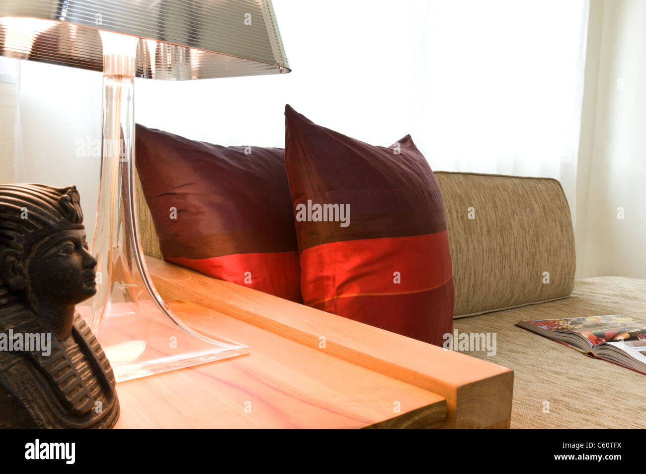 Beautiful bright seating area of a residential living room Stock Photo ...