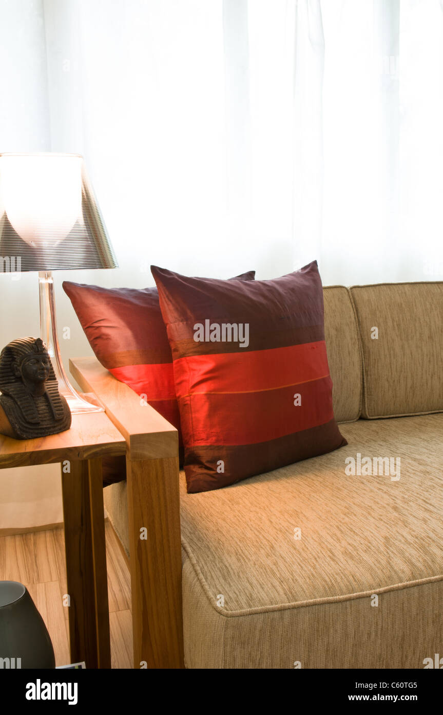 Beautiful bright seating area of a residential living room Stock Photo ...