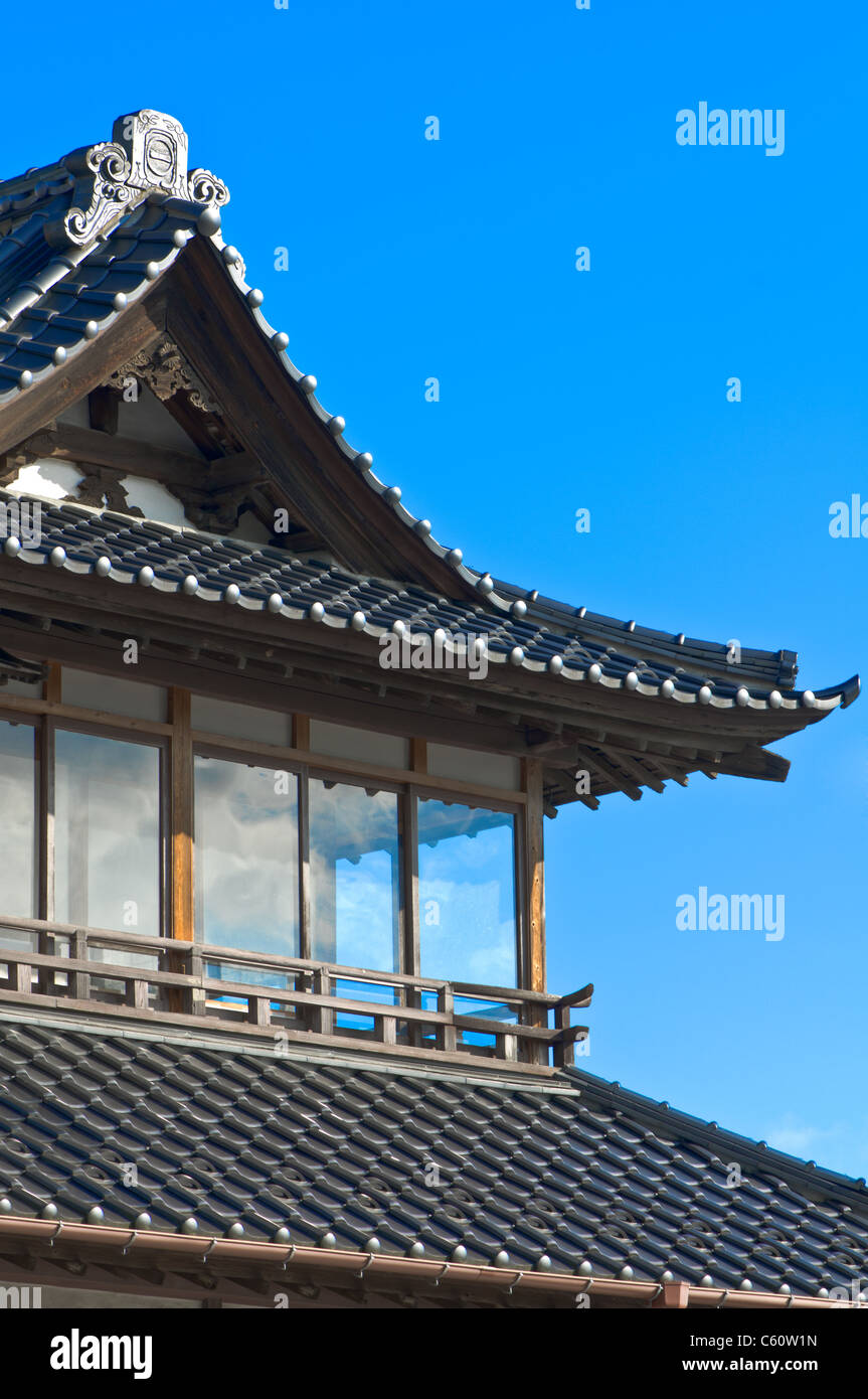 Zen building at a sunny morning in winter Stock Photo - Alamy