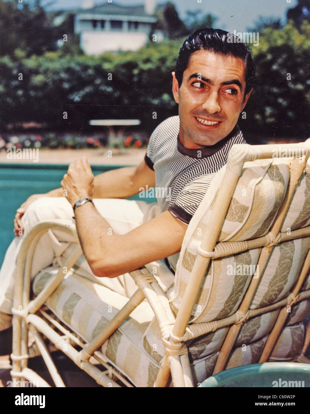TYRONE POWER (1914-1958) US stage and film actor about 1945 Stock Photo ...