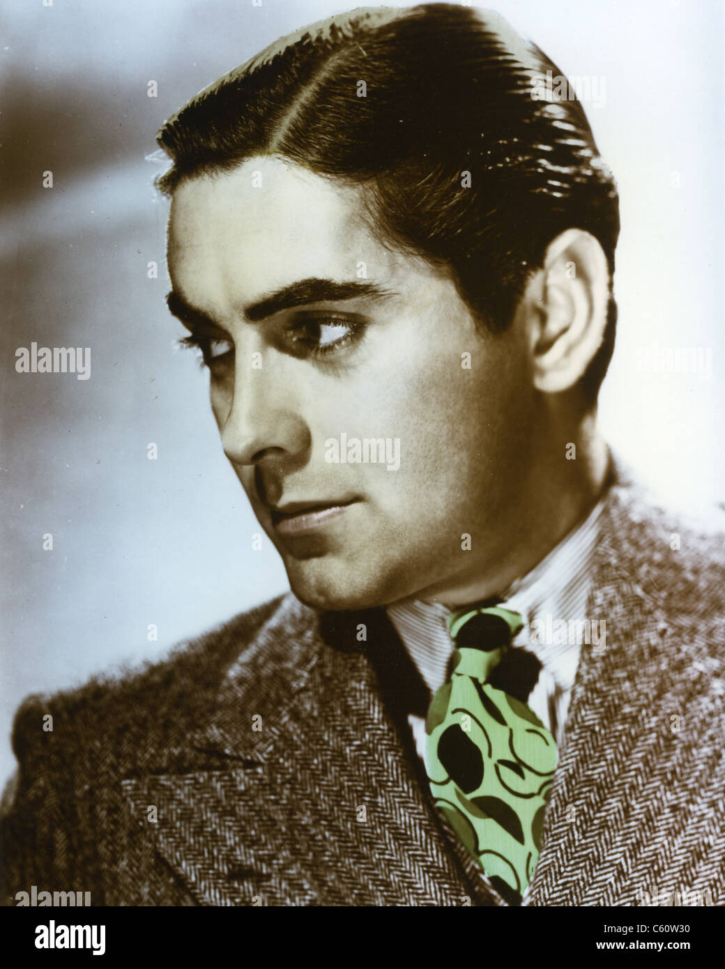 TYRONE POWER (1914-1958) US stage and film actor about 1938 Stock Photo ...