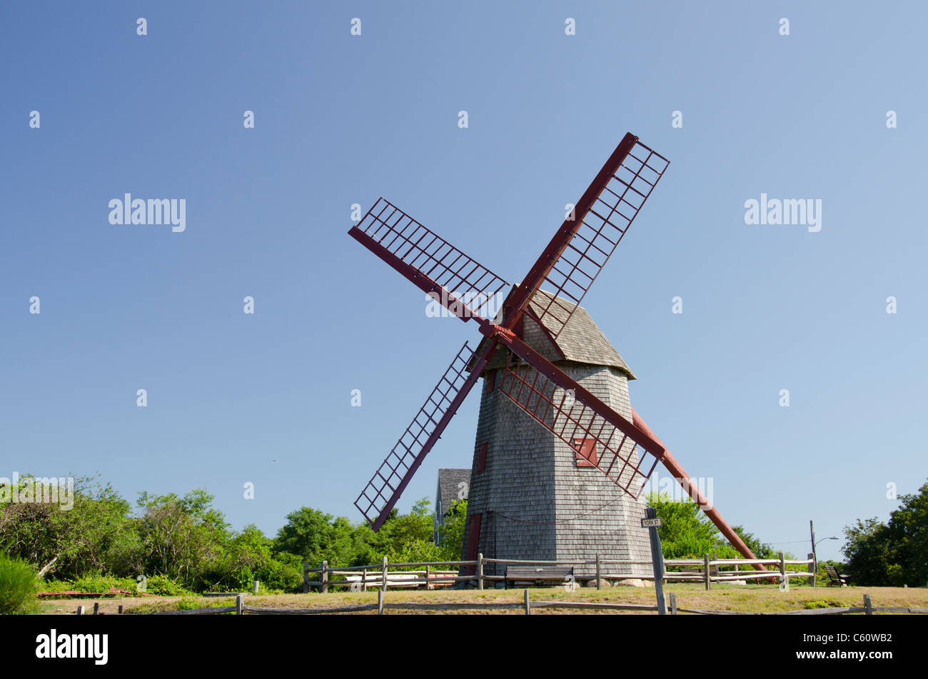 Massachusetts, Nantucket Island. The Old Windmill (aka Grindmill) the ...