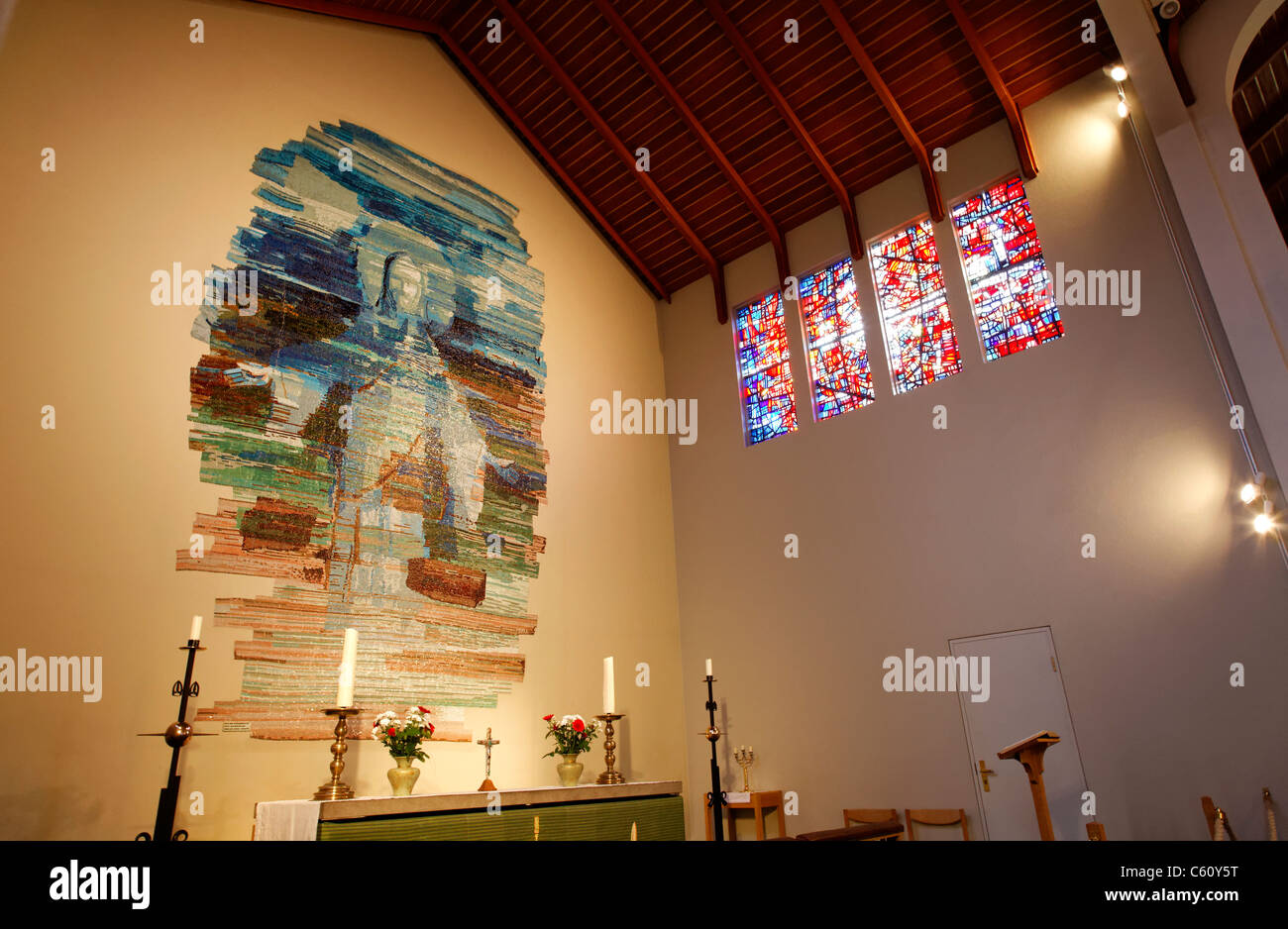 Interior of Skalholt Cathedral, Golden Circle, Iceland Stock Photo - Alamy