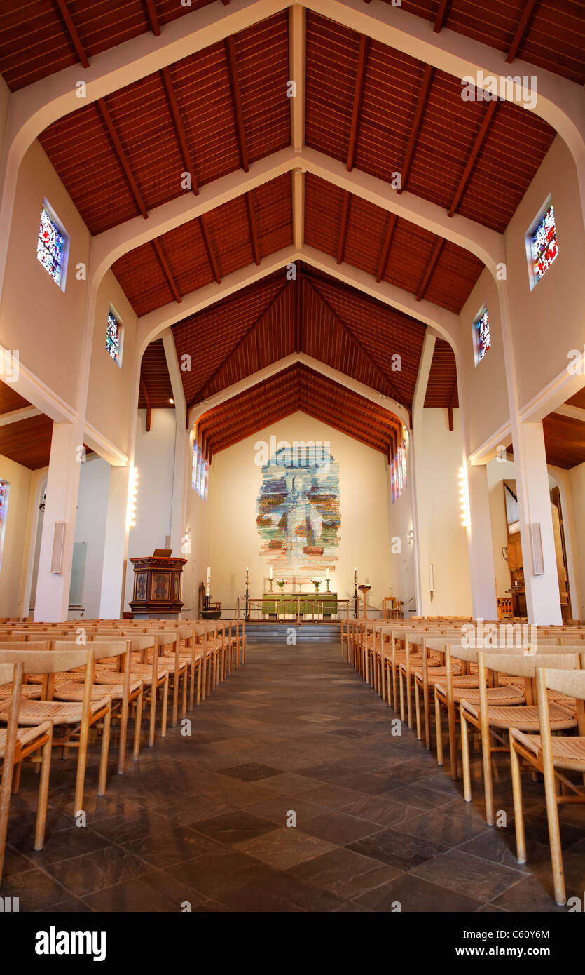 Interior of Skalholt Cathedral, Golden Circle, Iceland Stock Photo - Alamy