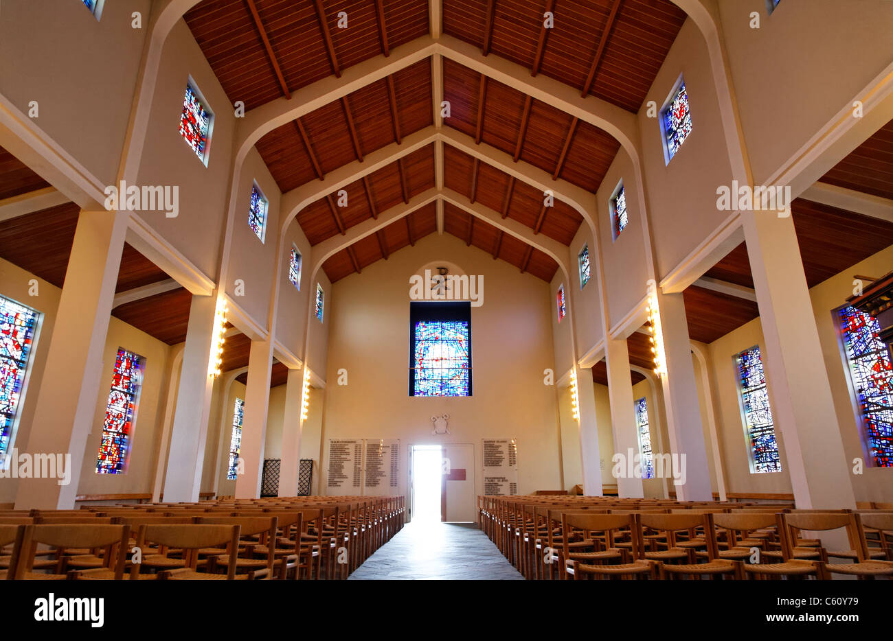 Interior of Skalholt Cathedral, Golden Circle, Iceland Stock Photo - Alamy