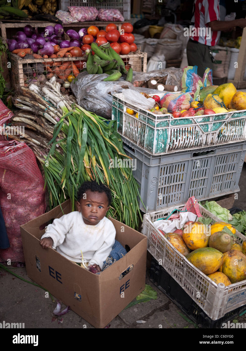 Boy sits with a box hi-res stock photography and images - Alamy