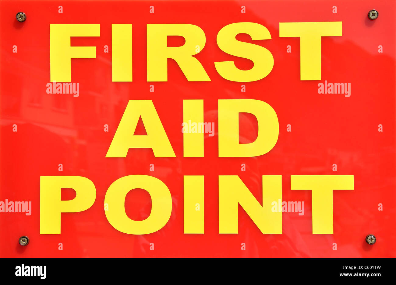 First Aid Point sign, Ventnor beach, Isle of Wight, England, UK Stock ...