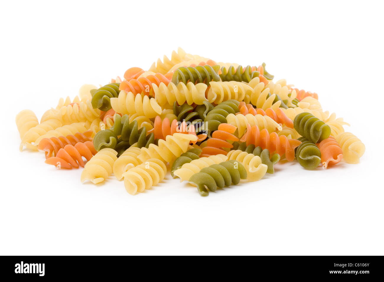 colorful pasta with white background Stock Photo - Alamy