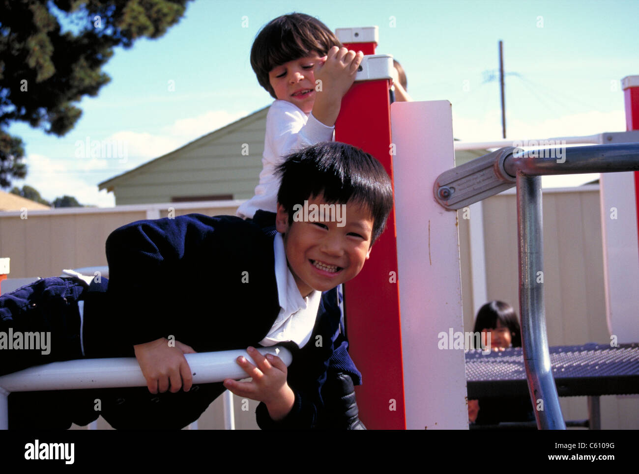 School children playing on playground hi-res stock photography and ...
