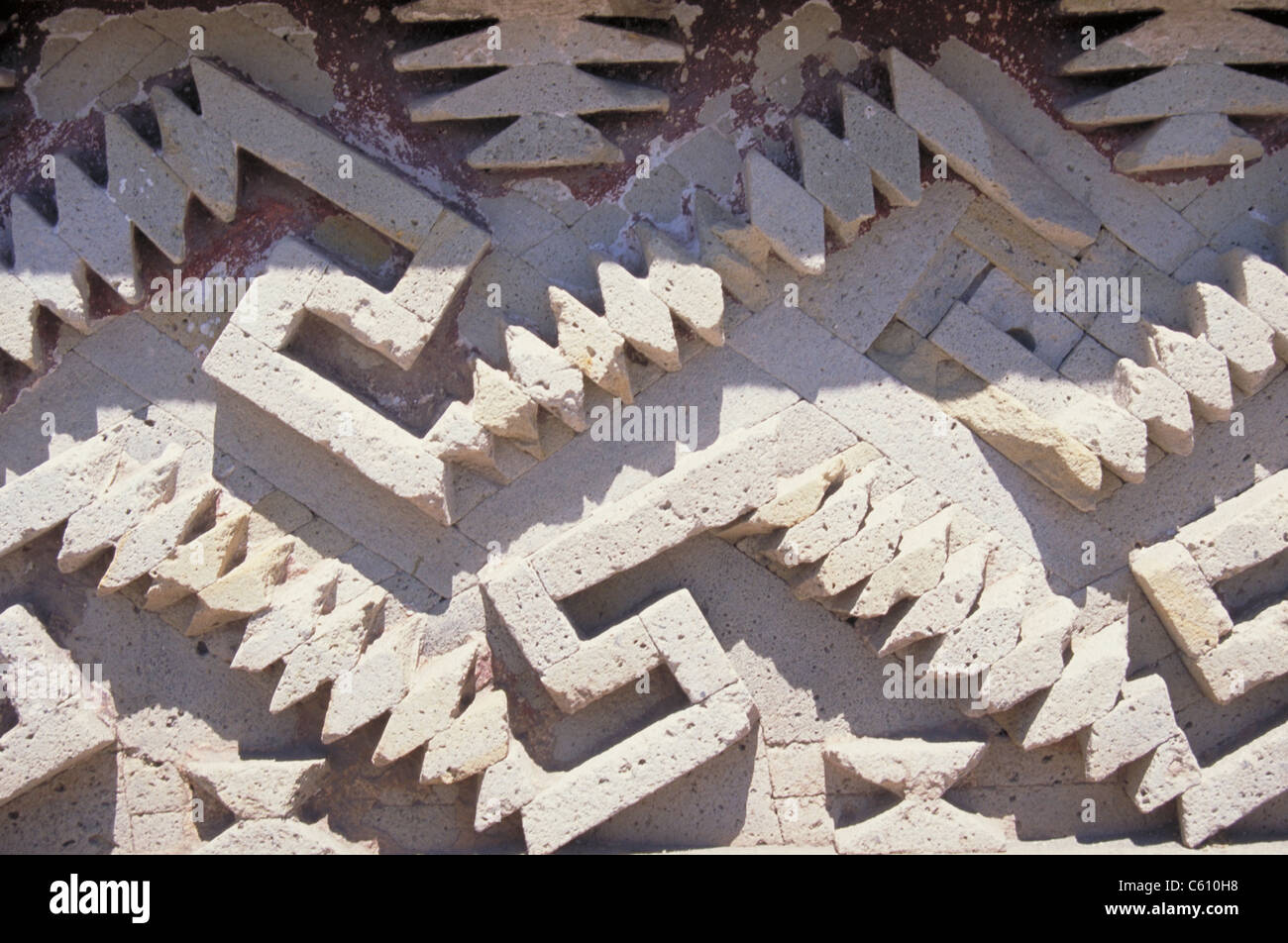 Design on Mayan temple, Mexico Stock Photo - Alamy
