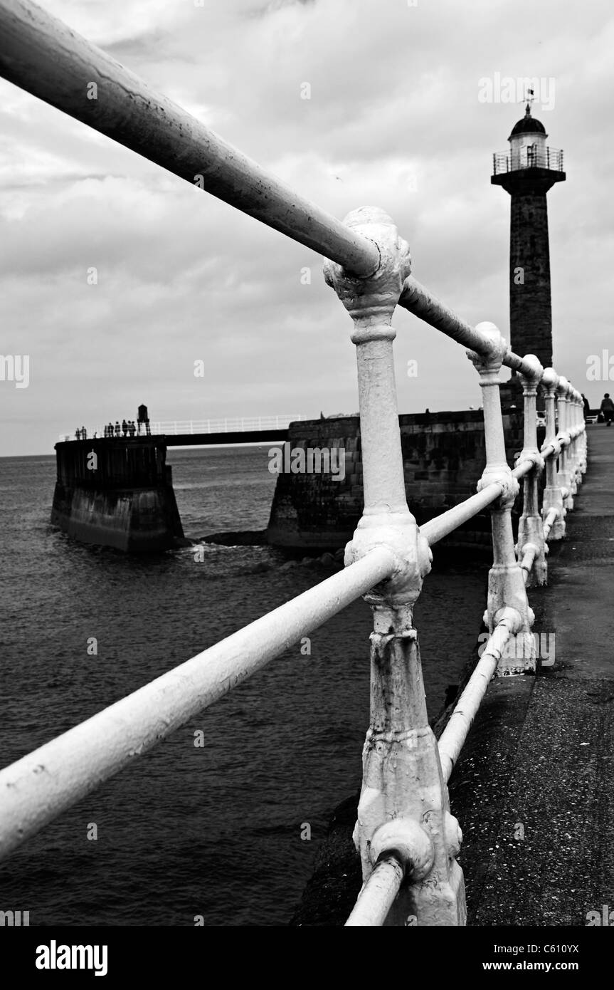 Lighthouse pier Black and White Stock Photos & Images - Alamy