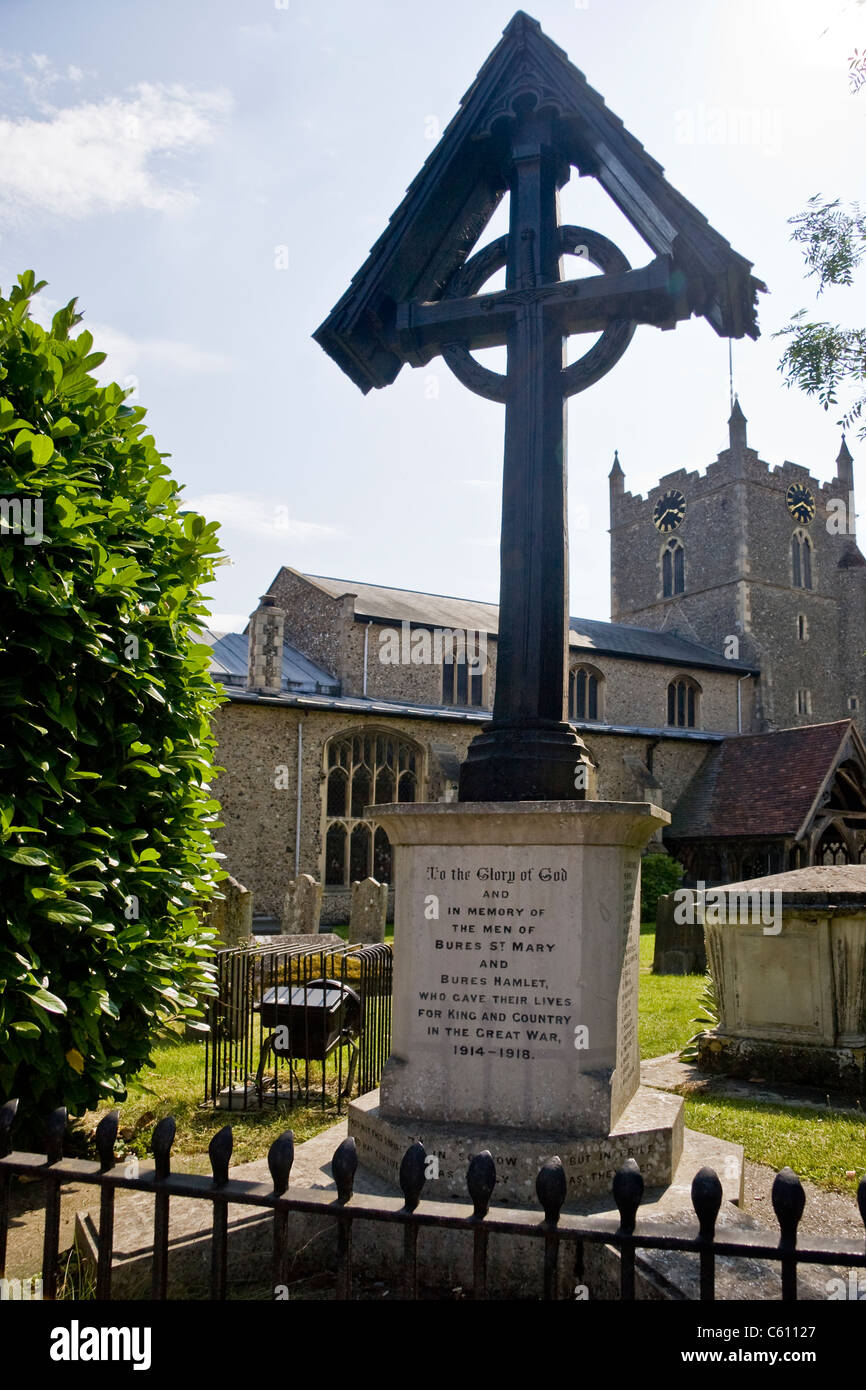 War memorial, St Mary's Church, Bures, Suffolk, England Stock Photo - Alamy