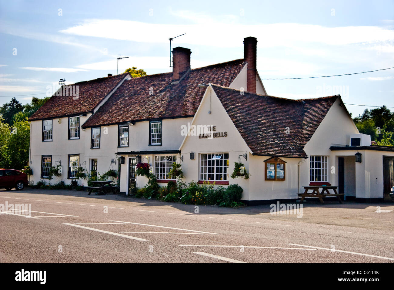 Eight Bells public house, Bures, Suffolk, England Stock Photo - Alamy