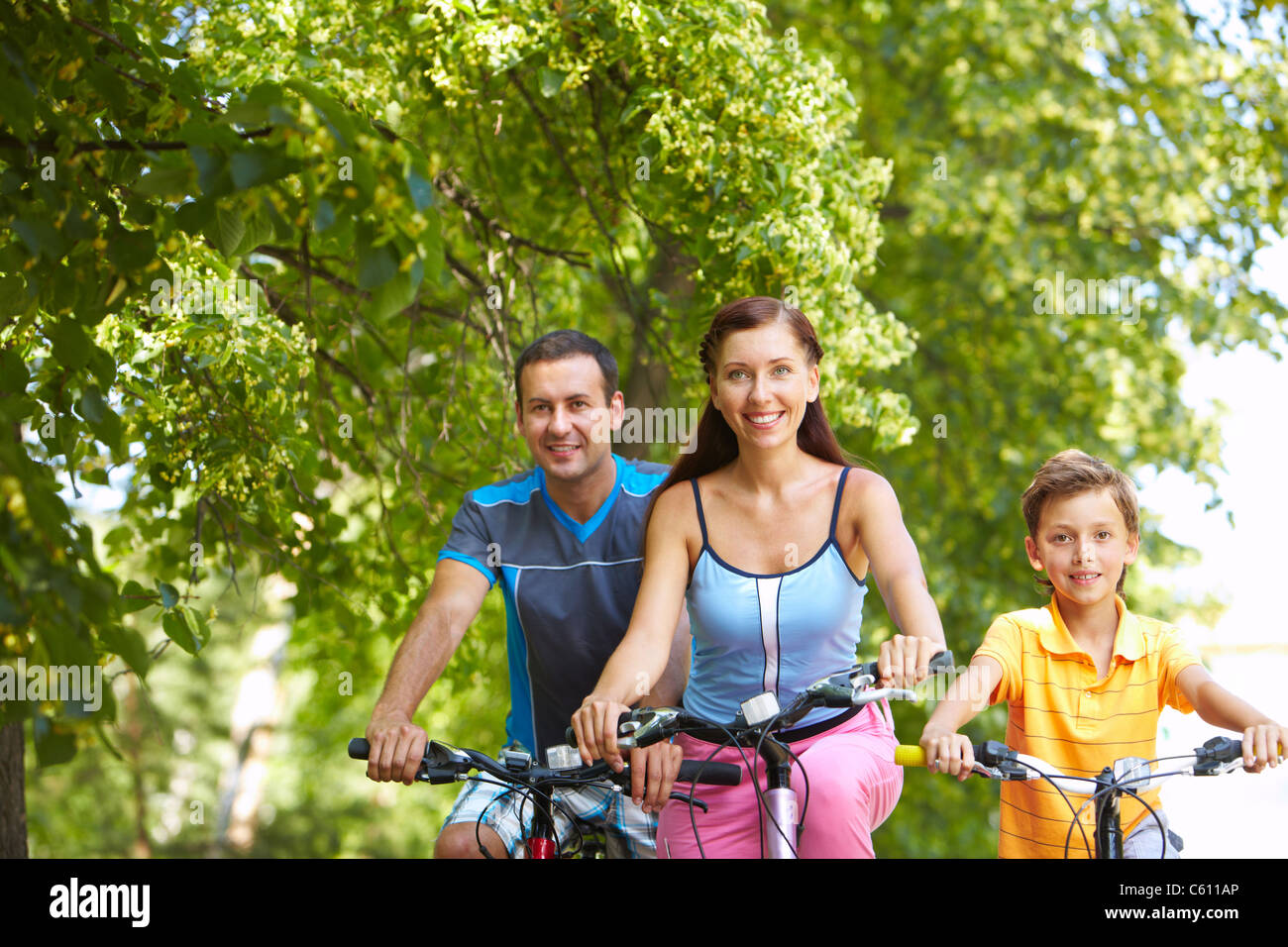 Boy cycling wood hi-res stock photography and images - Alamy