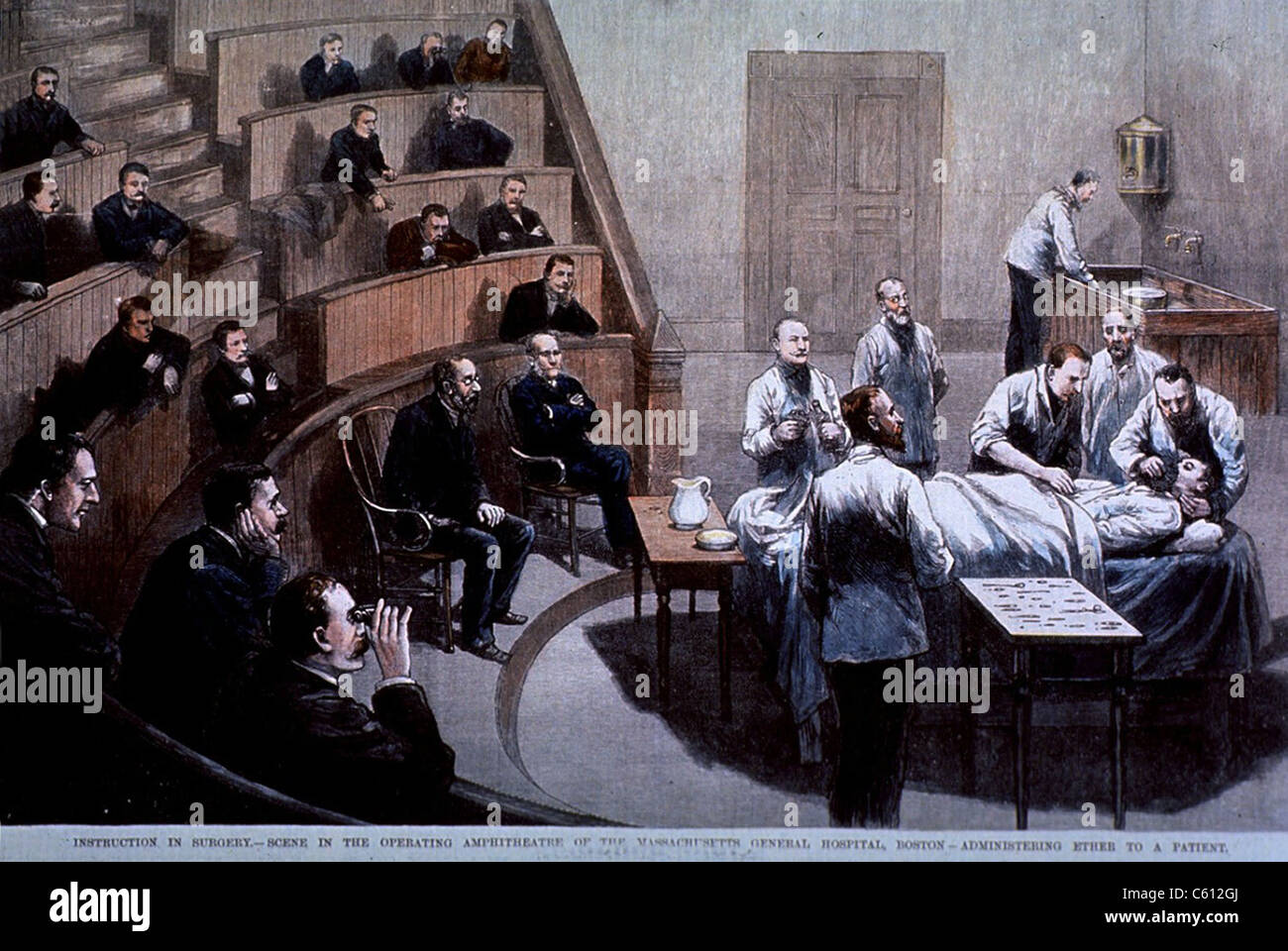 Operating room amphitheater of the Massachusetts General Hospital ...