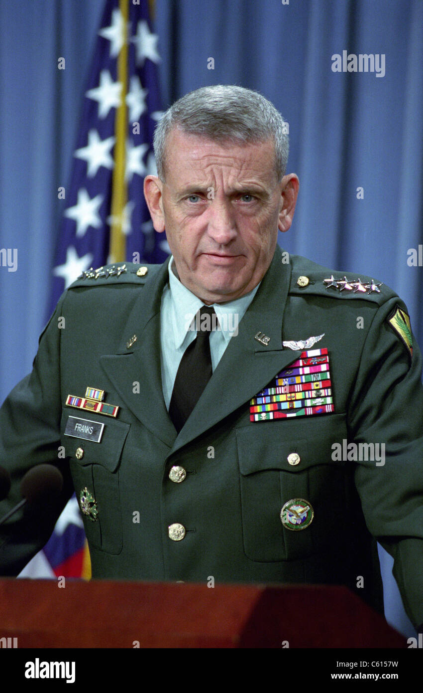 General Tommy Franks Commander of U.S. Central Command in Afghanistan ...