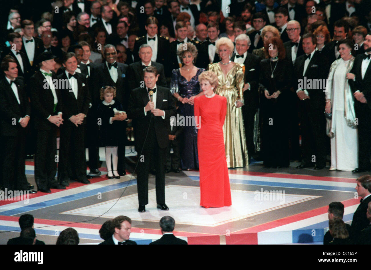 President and Mrs. Reagan attend the Presidential Inaugural Gala at the ...
