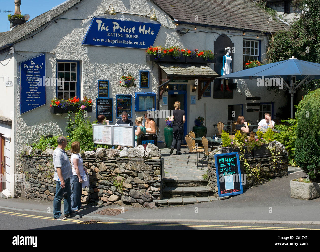 The Priest Hole restaurant, Ambleside, Lake District National Park ...
