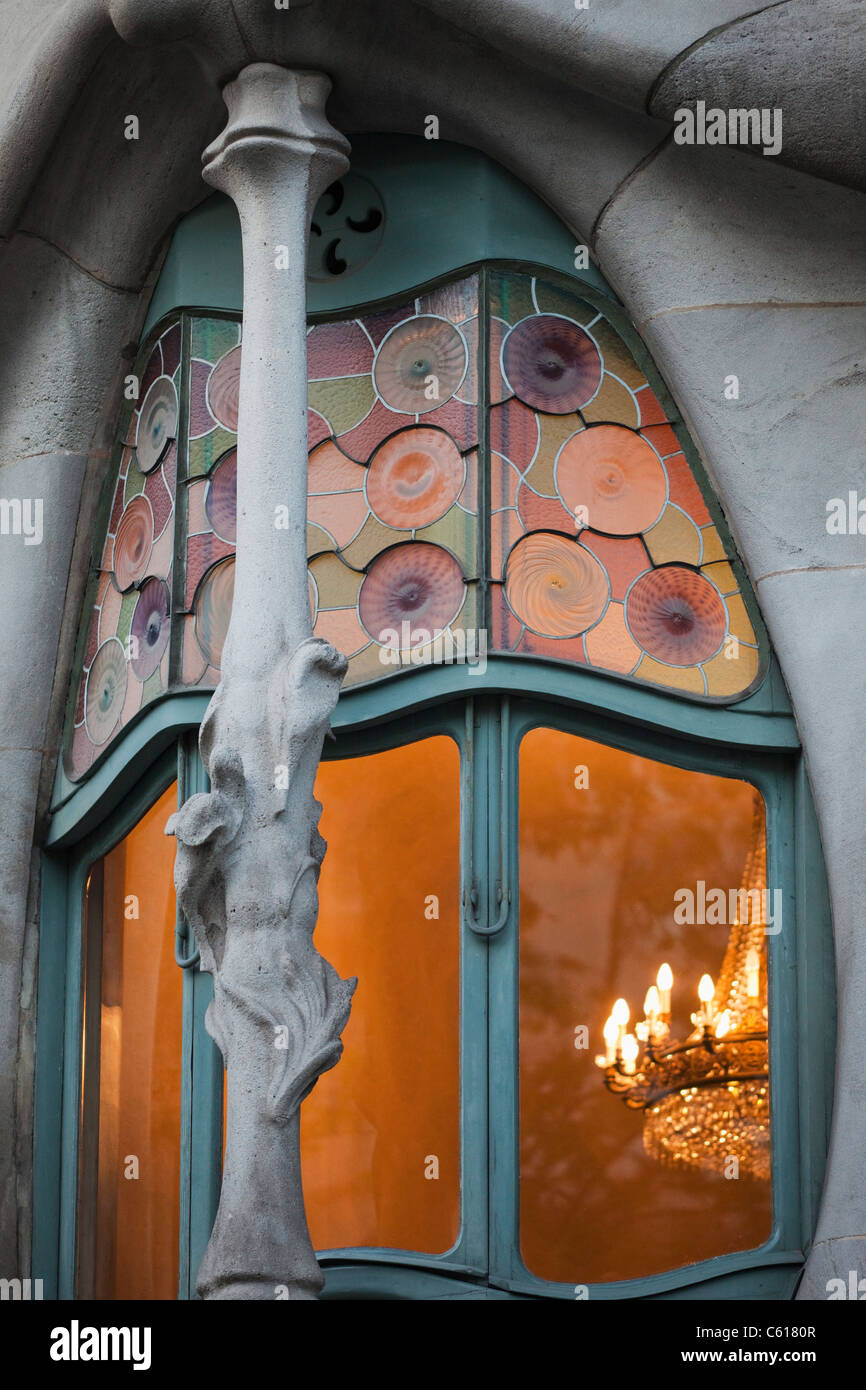 Spain, Barcelona, Casa Batllo, Window Detail Stock Photo - Alamy
