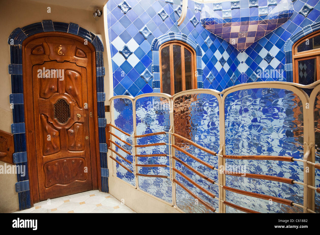 Spain, Barcelona, Casa Batllo, Interior View Stock Photo - Alamy
