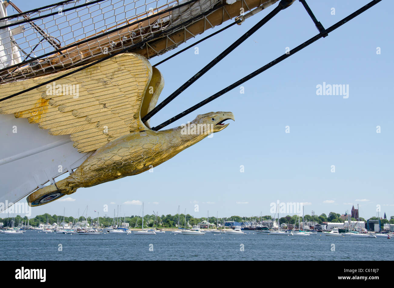Massachusetts, New Bedford. US Coast Guard tall ship, Baroque Eagle ...