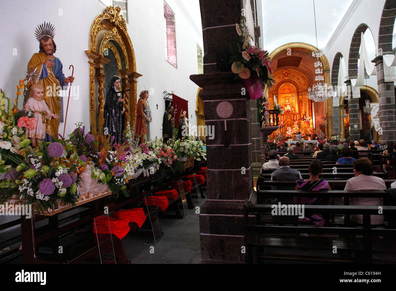 The church in the parish of Ponta Garça during the Nossa Senhora da ...