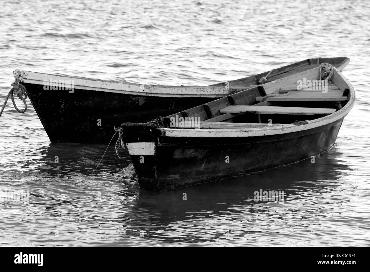 two boats floating in the river Stock Photo - Alamy