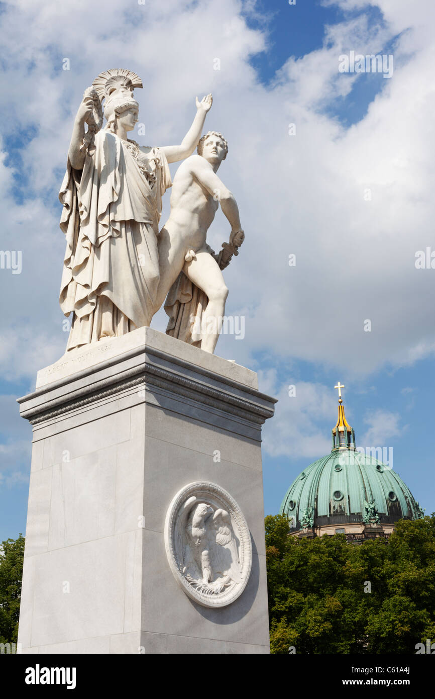 Classically themed sculpture on the Schlossbrucke in Berlin, Germany ...