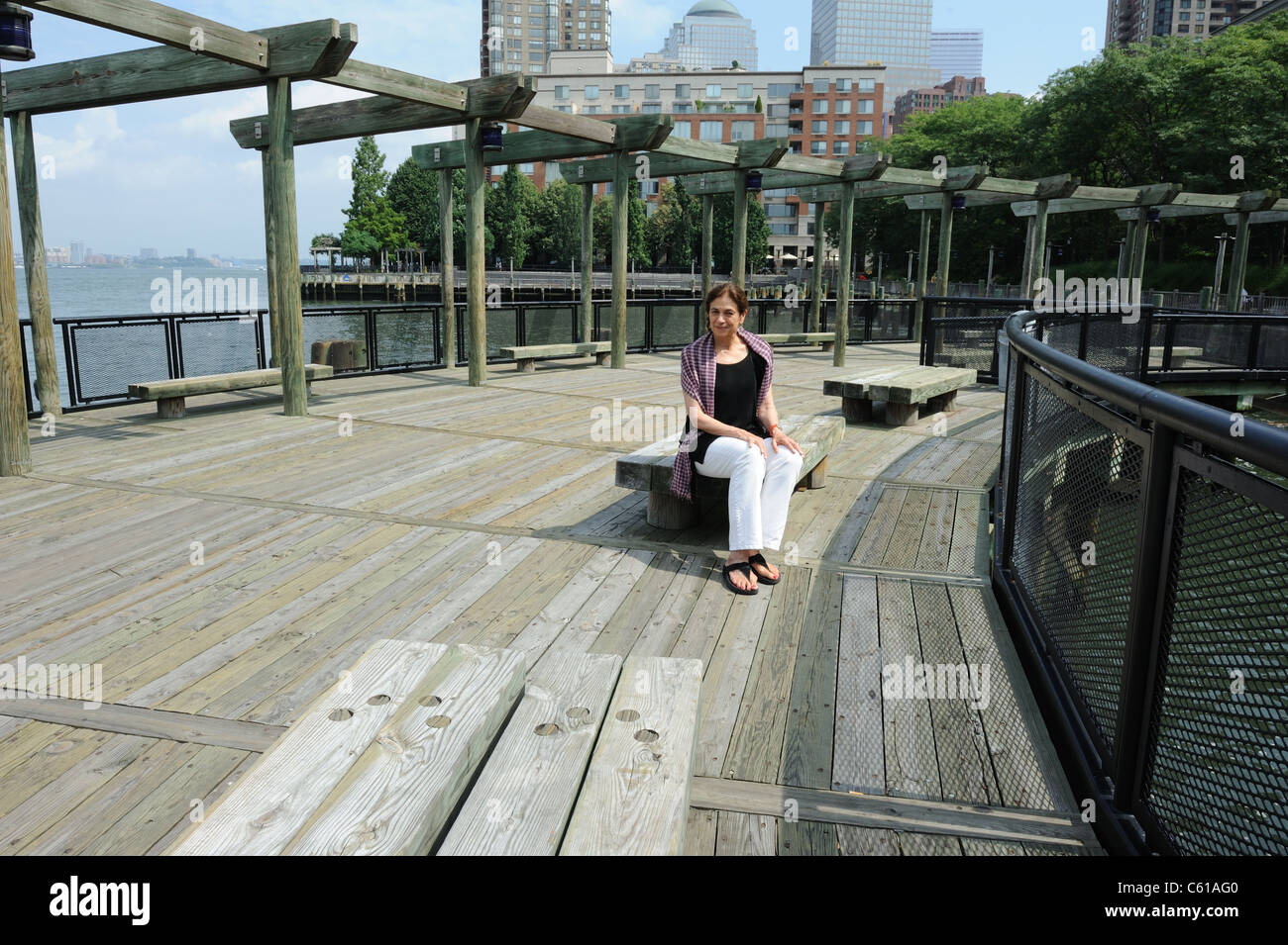 Mary Miss at South Cove in Battery Park City. Miss was the lead ...