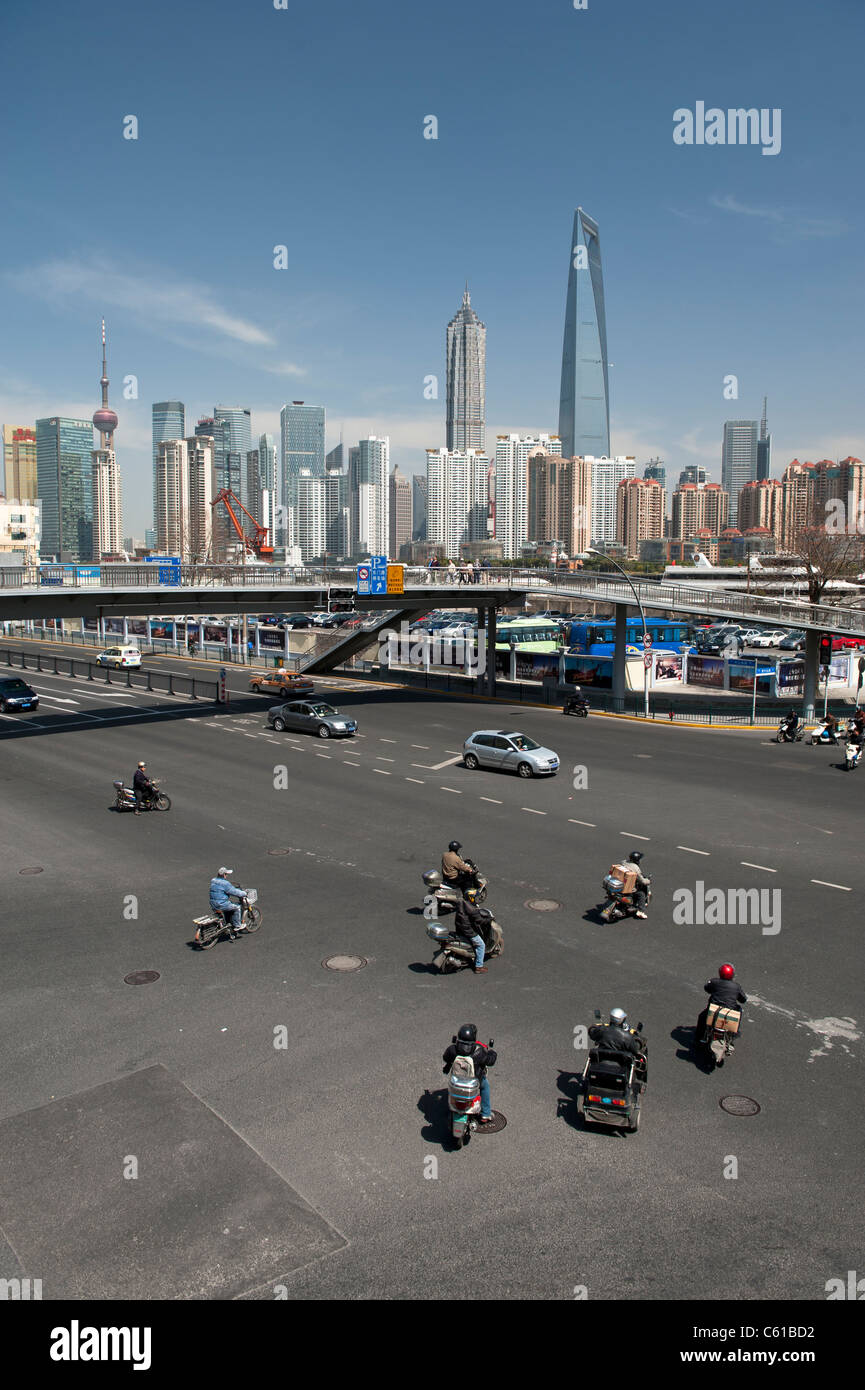 View of Pudong Shanghai CBD Central Business District Skyline from The ...