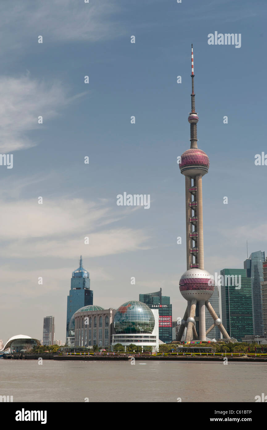 View of Pudong Shanghai CBD Central Business District Skyline from The ...