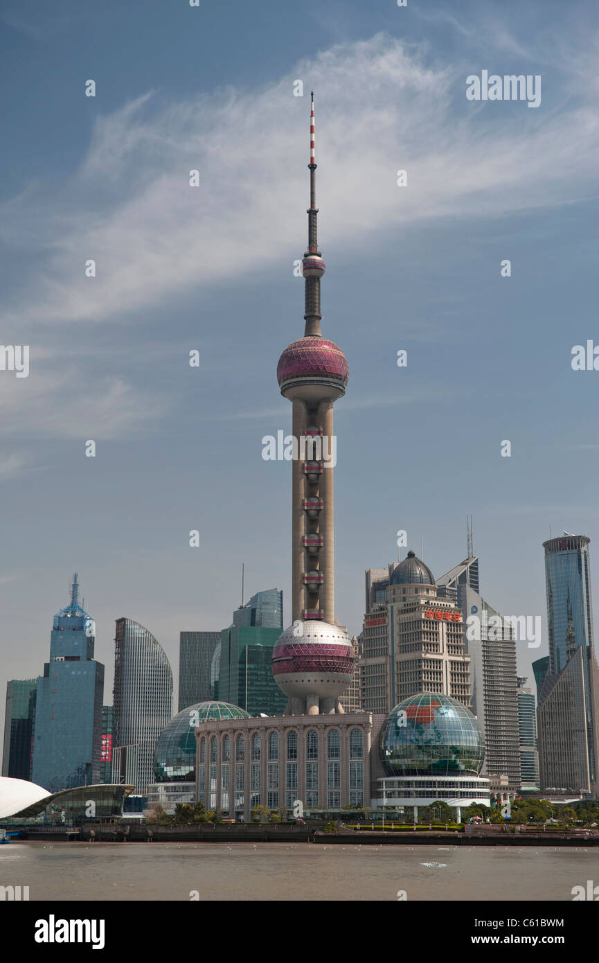 View of Pudong Shanghai CBD Central Business District Skyline from The ...