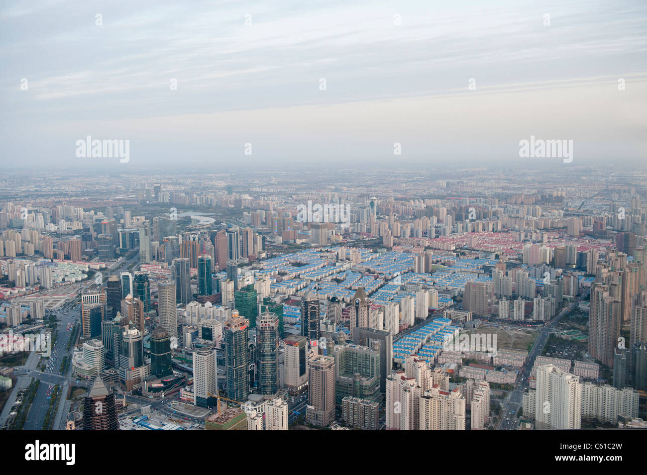 Aerial View of Shanghai Skyline from The Radisson Hotel. Shanghai ...