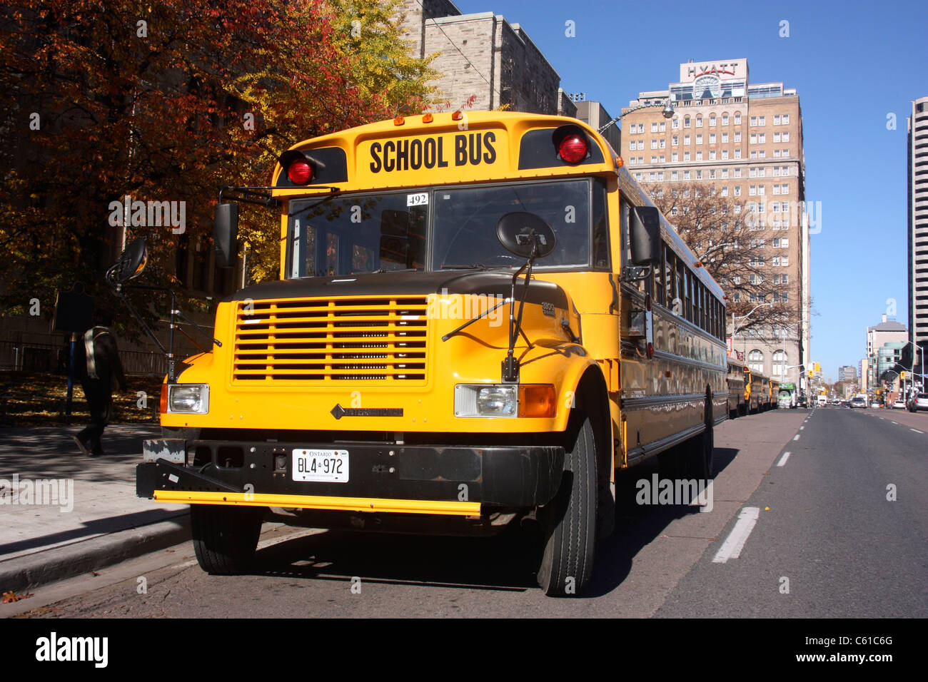 Yellow canadian school bus hi-res stock photography and images - Alamy