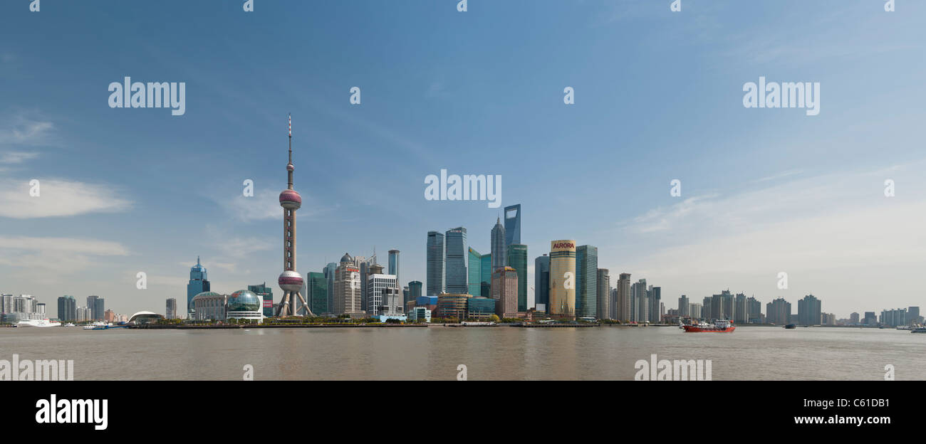 View of Pudong Shanghai CBD Central Business District Skyline from The ...
