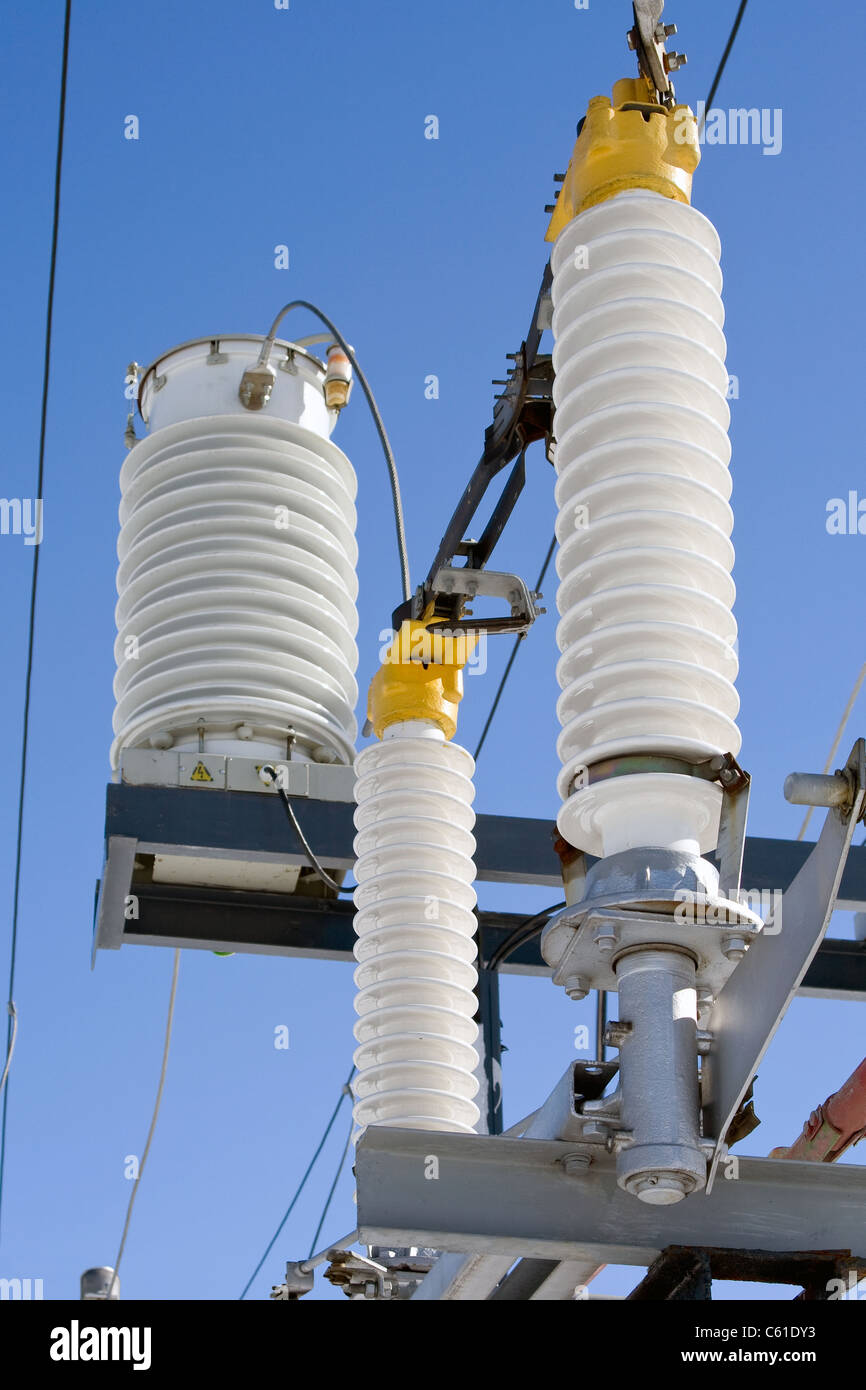 Equipment of high-voltage substation Stock Photo - Alamy