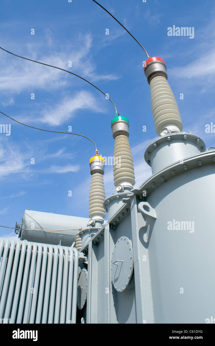 Equipment of high-voltage substation Stock Photo - Alamy